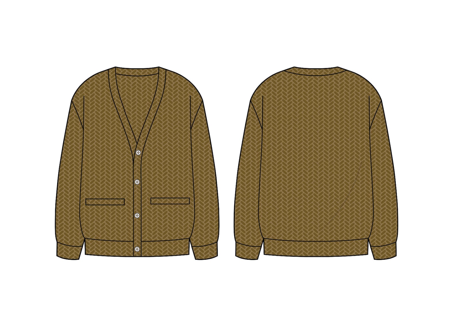 Cardigan Drawing Streetwear Vector Sweater Drawing Streetwear Tech Pack ...