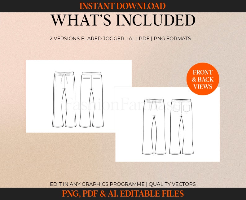 Flared Joggers Tech Drawings Sweatpant Drawing Streetwear Tech Pack ...