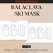 Balaclava Drawing Ski Mask Sketch Drawing Streetwear Tech Pack Template ...