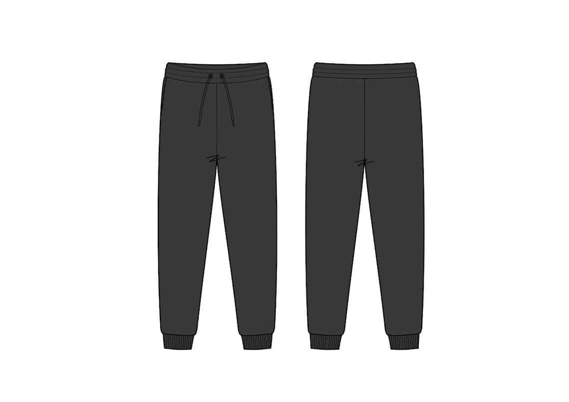 Fitted Sweatpant Drawing Streetwear Vector Jogger Sketch Streetwear ...