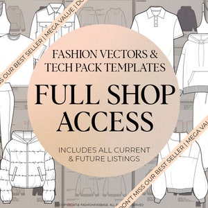 Streetwear Vector Mockup Pack Fashion Tech Pack Template - Etsy