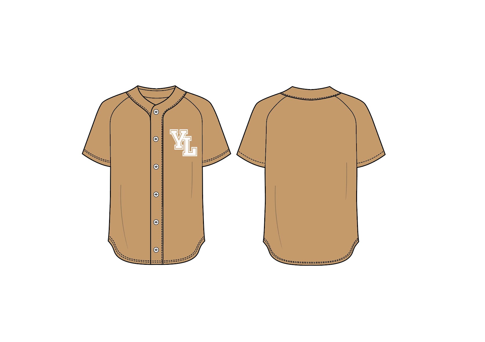 Baseball Jersey Tech Drawing Streetwear Drawing Tech Pack Template ...