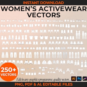 Activewear Streetwear Vector Mockup Fashion Tech Pack Template Clothing ...