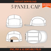 5 Panel Hat - Etsy