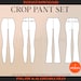 Crop Pants Vector Streetwear Tailored Pant Drawing Fashion Flat Tech ...