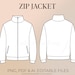 Zip up Jacket Tech Drawing Sweater Drawing Streetwear Tech Pack ...