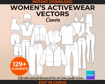 That Girl Mockup Streetwear Vector Canva Fashion Tech Pack Template ...