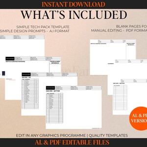 Simple Tech Pack Template Fashion Tech Pack Template Kit Hoodie Tech ...