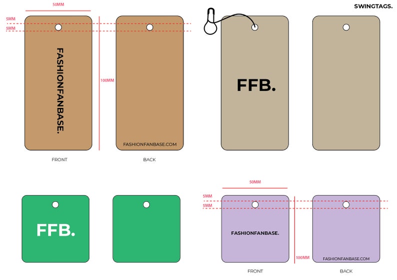 Streetwear Vector Fashion Brand Labelling Tech Pack Template Fashion ...