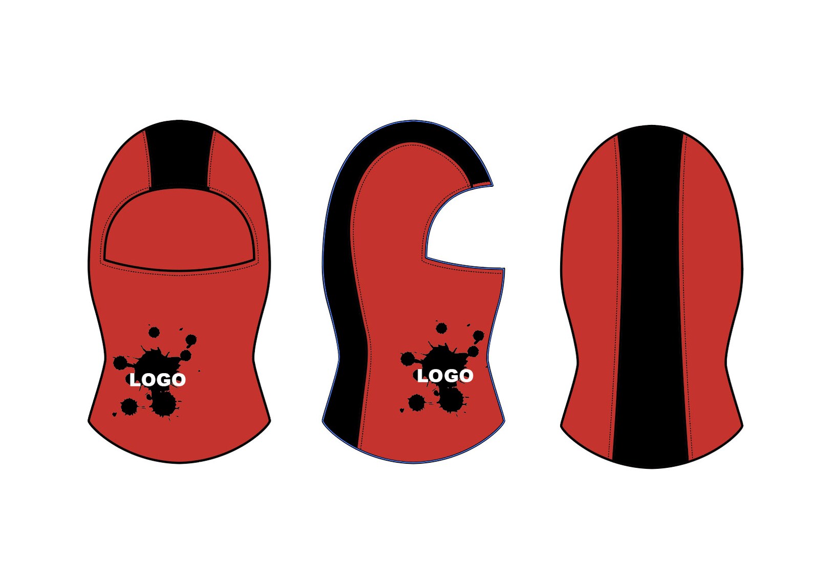 Balaclava Drawing Ski Mask Sketch Drawing Streetwear Tech Pack Template ...