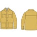 Work Jacket Drawing Shacket Sketch Streetwear Vector Fashion Flat ...