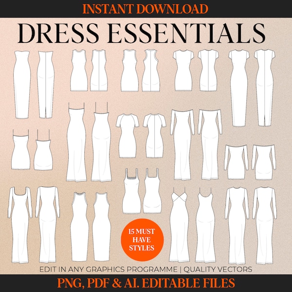 Tech Pack Template Dress - Etsy