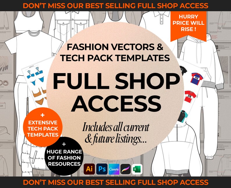 That Girl Mockup Streetwear Vector Canva Fashion Tech Pack Template ...