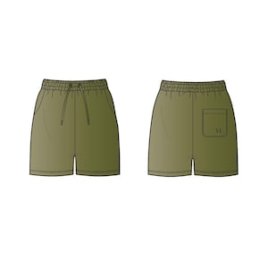 Sweat Short Vector Mens Shorts Tech Pack Streetwear Vector Template ...