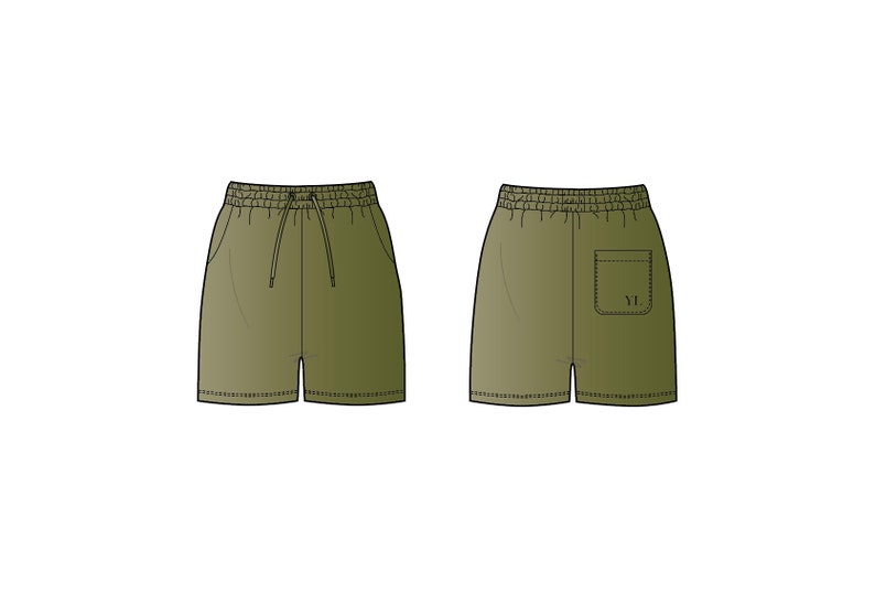 Sweat Short Vector Mens Shorts Tech Pack Streetwear Vector Template ...