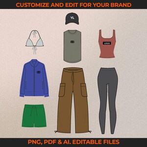 Streetwear Vector Essentials Mockup Pack Fashion Tech Pack Template ...