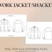 Work Jacket Drawing Shacket Sketch Streetwear Vector Fashion Flat ...