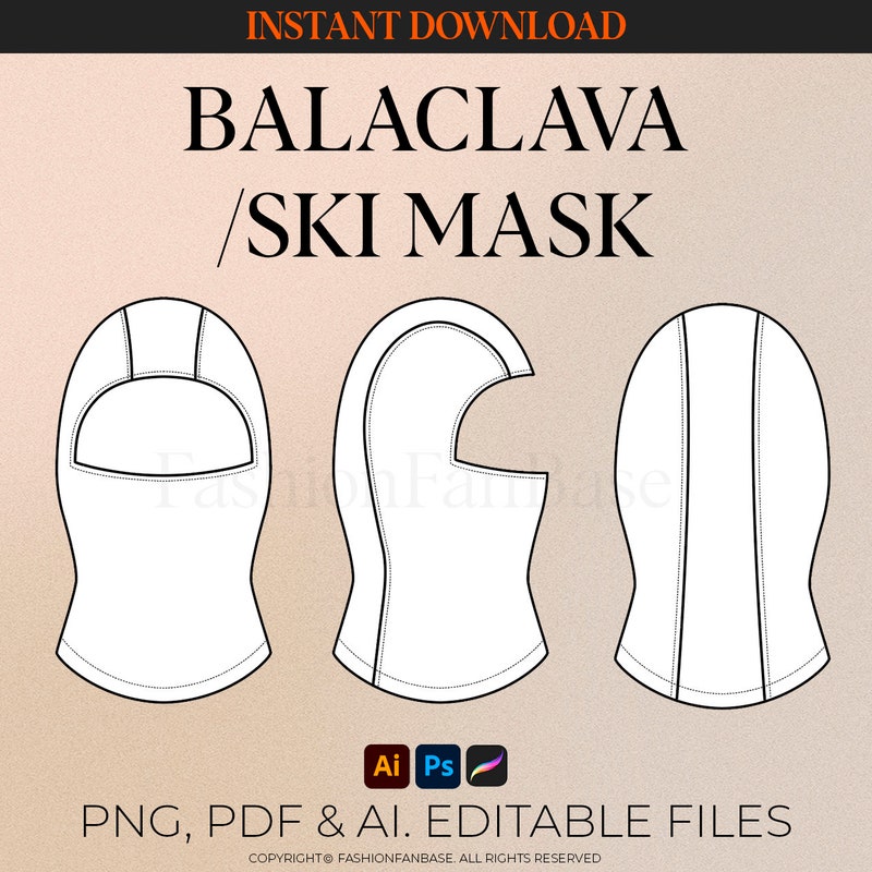 Ski Mask Drawing - Etsy