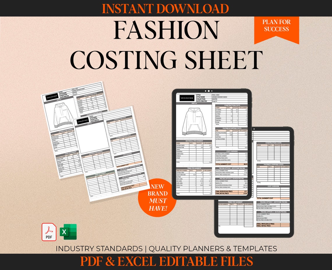 Apparel Cost Sheet Template Garment Cost Sheet Template Fashion Cost ...