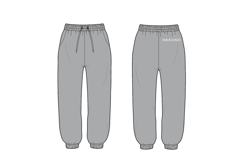 Sweatpant Tech Drawing Streetwear Vector Jogger Drawing Streetwear Tech ...