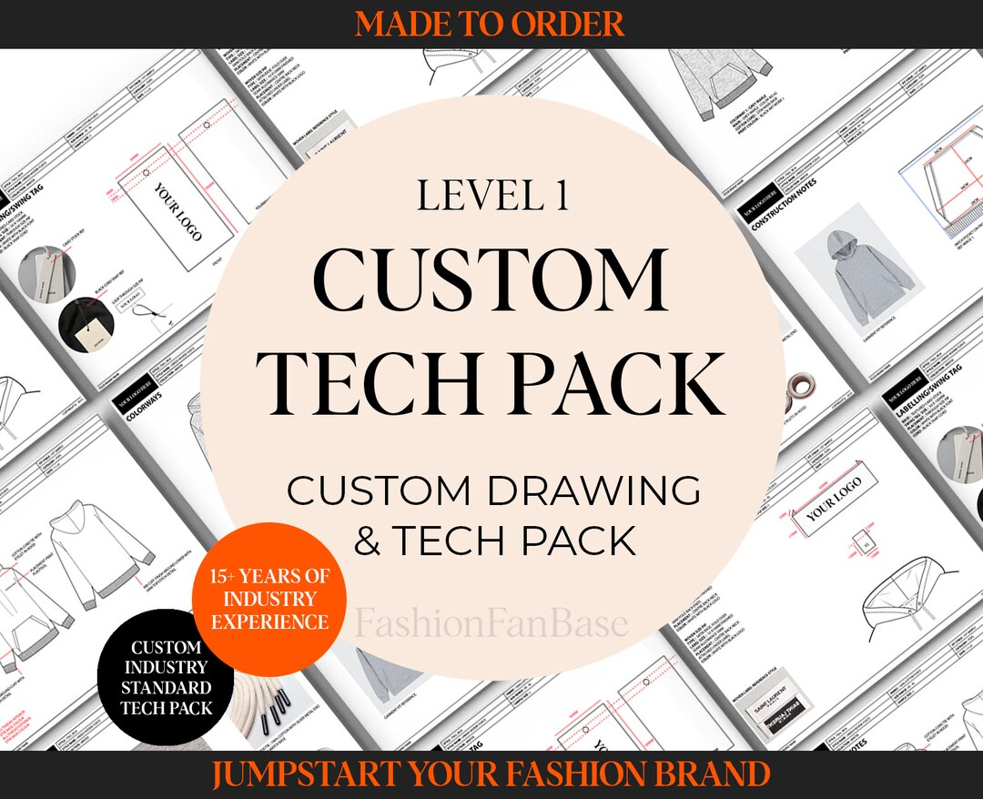 Fashion Tech Pack Custom Fashion Tech Pack Designer Fashion Template ...
