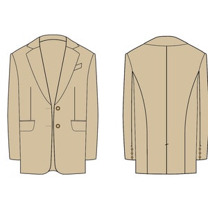 Oversized Blazer Drawing Unisex Jacket Sketch Streetwear Drawing Tech ...