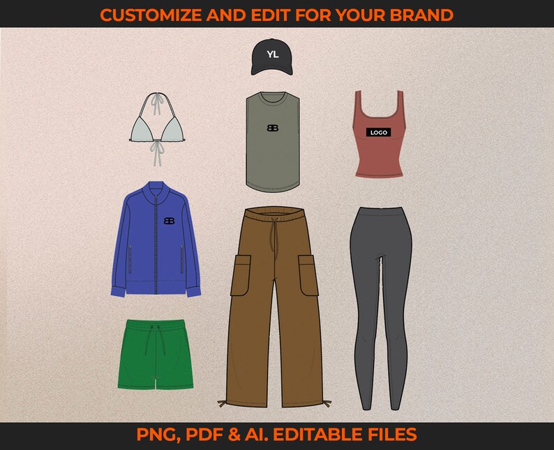 Streetwear Vector Mock up Loungewear Tech Drawing Hoodie Mockup Tech ...