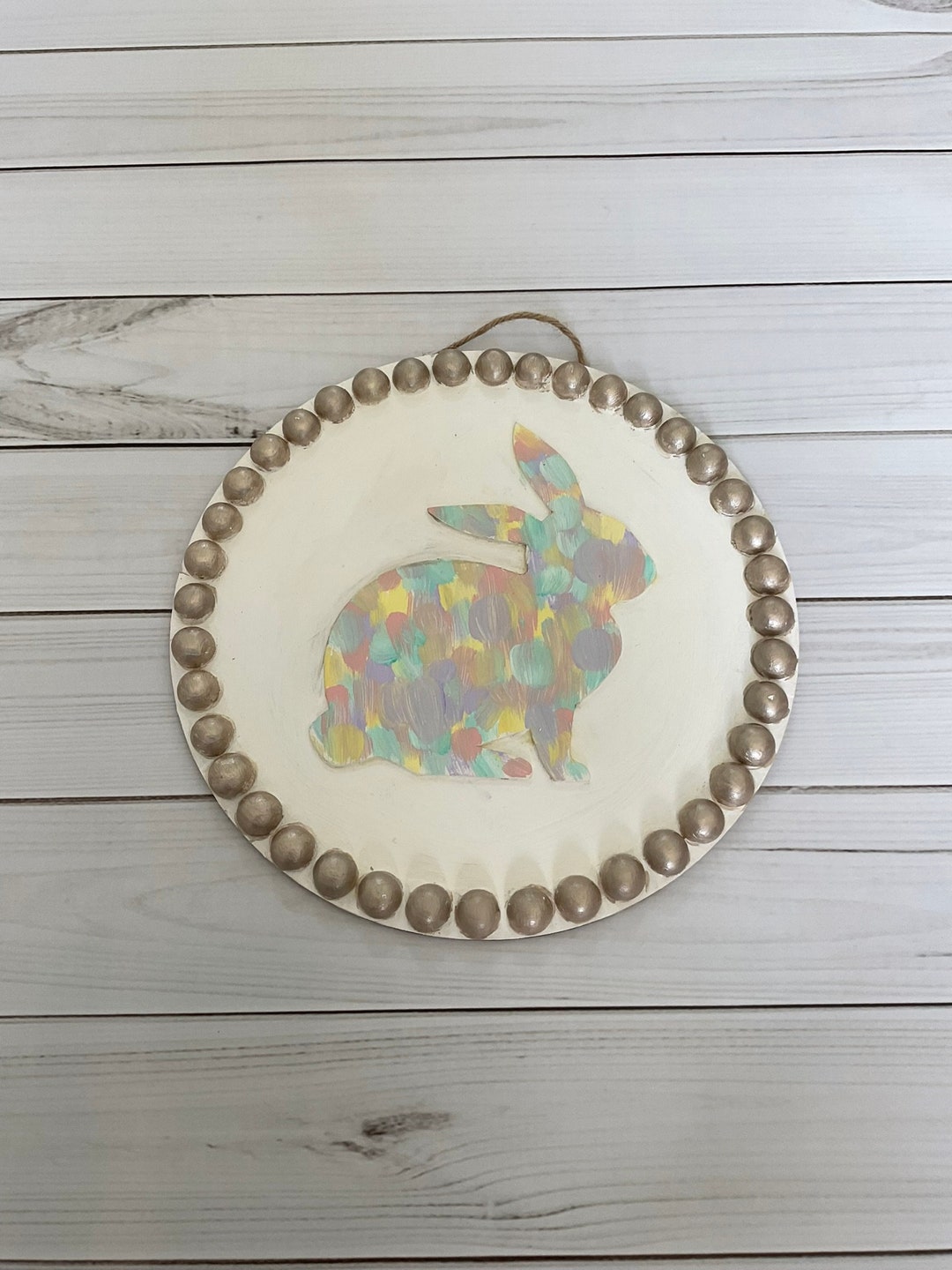 Spring Bunny Aesthetic Pastel Painted Wall Decor - Etsy