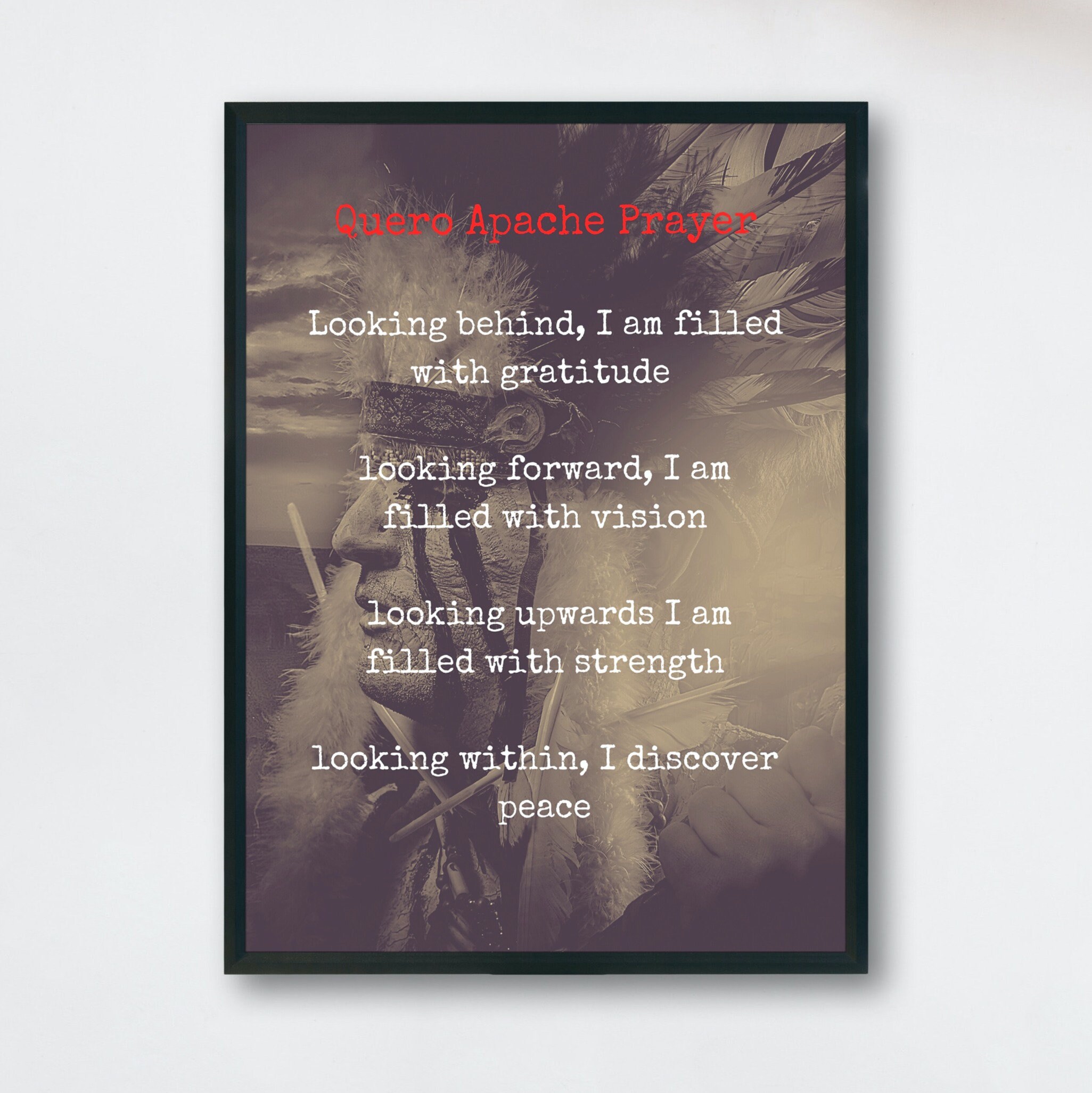 Quero Apache Prayer Print, Digital Download, Native Art, Digital Art ...