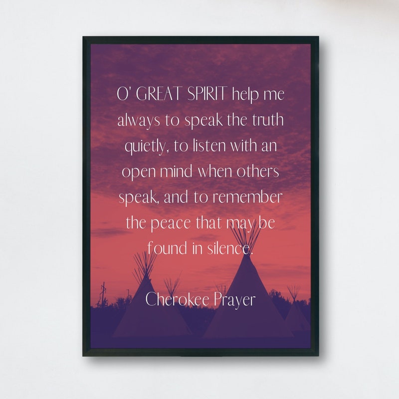 Cherokee Prayer - Etsy