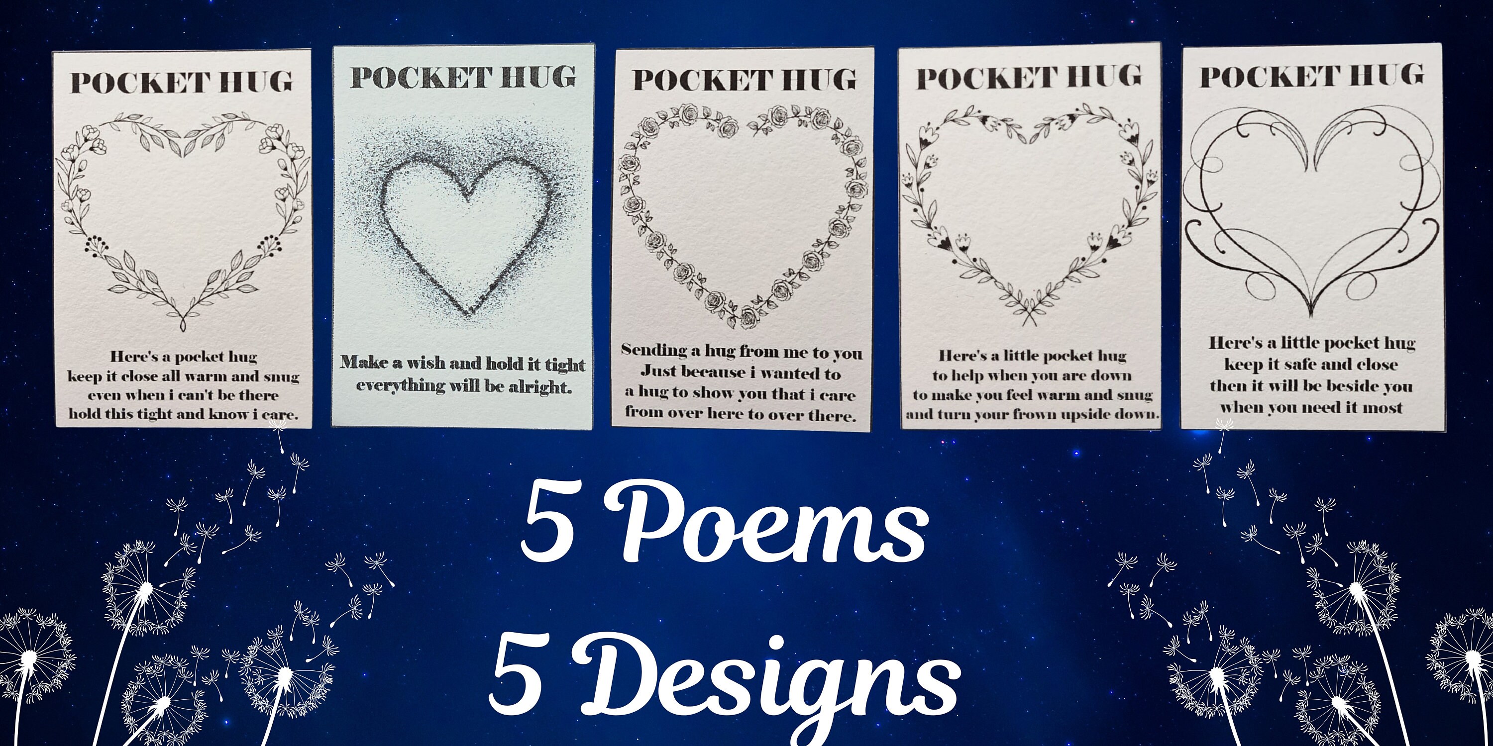 PDF Files Instant Download: Printable Pocket Cards 5 Different Poems 5 ...