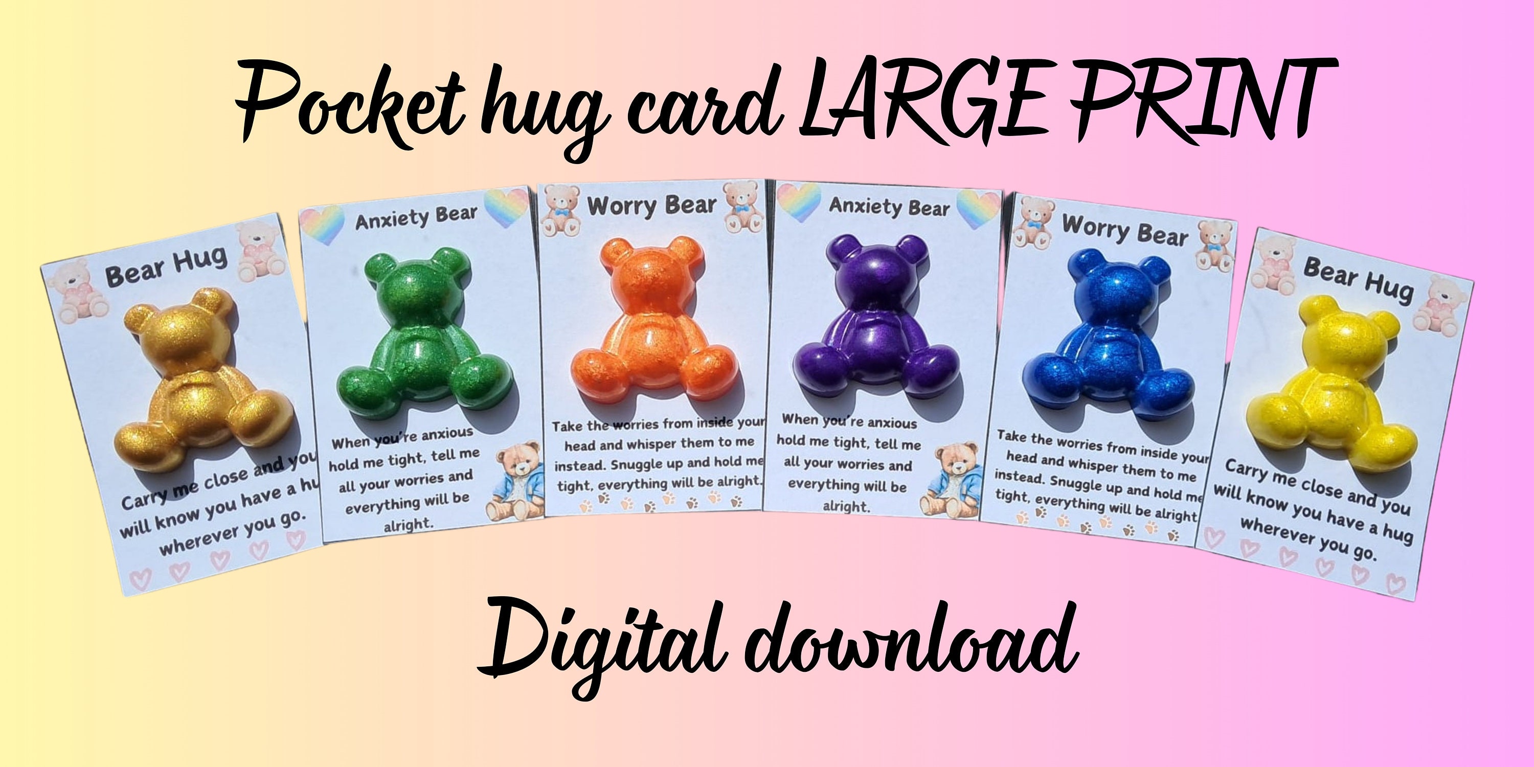 PDF File Instant Download: Printable Pocket Cards 3 Different Poems ...