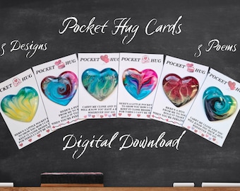 2 PDF Files Instant Download: Printable Pocket Cards 3 Different Poems ...