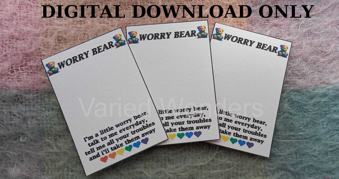 PDF File Instant Download: Printable Pocket Cards 2 Different Poems ...