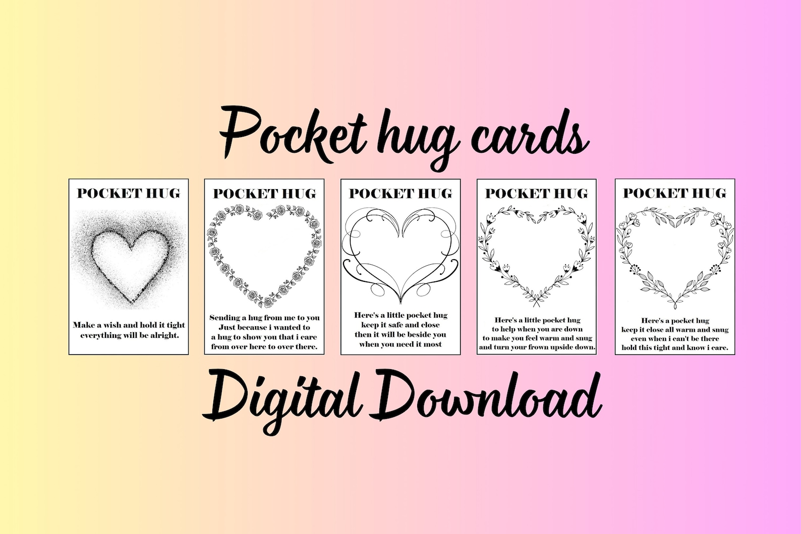 PDF Files Instant Download: Printable Pocket Cards 5 Different Poems 5 ...