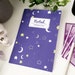 A5 Lined Moons and Stars Notebook, Handmade Starry Notebook, Cute Moons ...