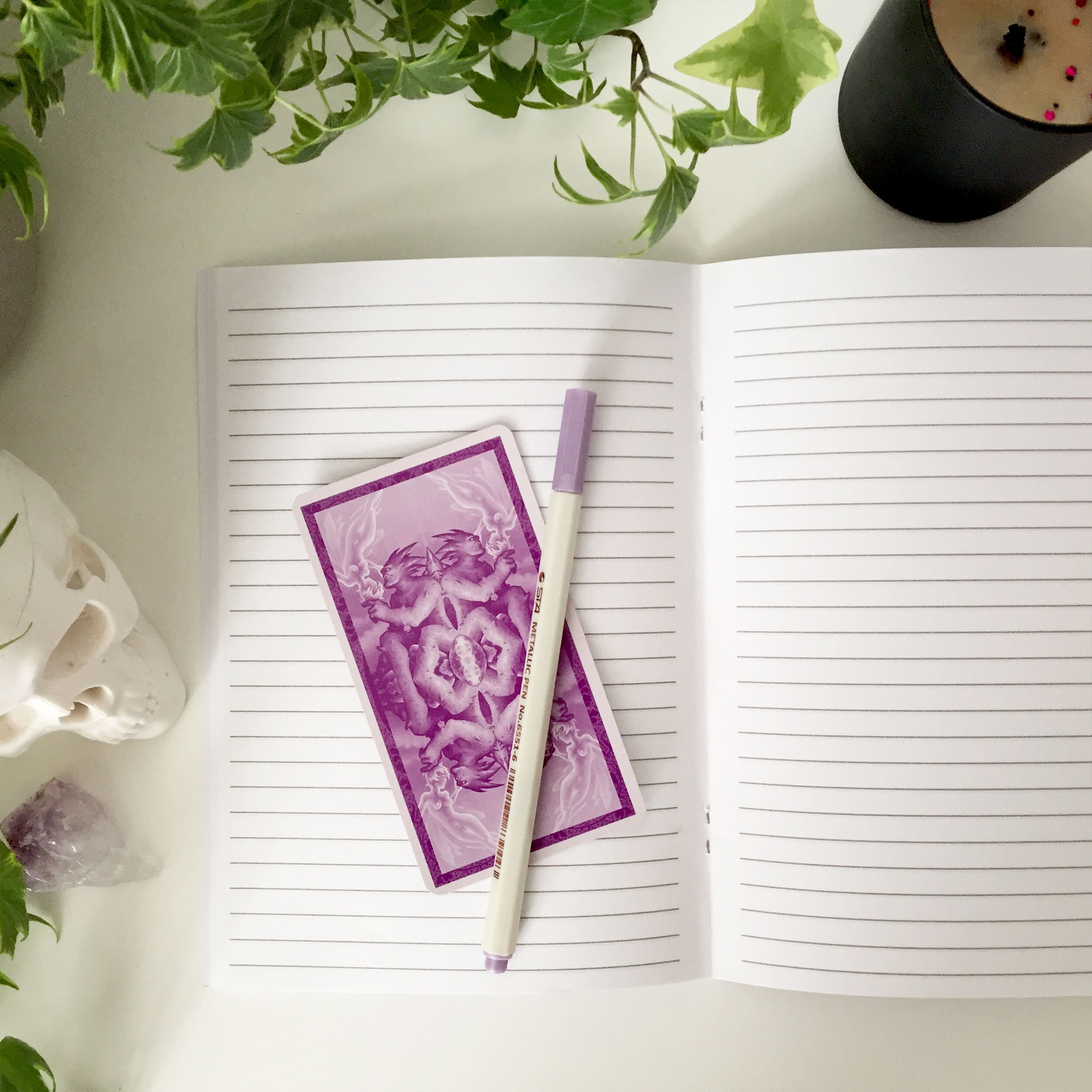 A5 Lined Moons and Stars Notebook, Handmade Starry Notebook, Cute Moons ...