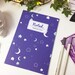 A5 Lined Moons and Stars Notebook, Handmade Starry Notebook, Cute Moons ...