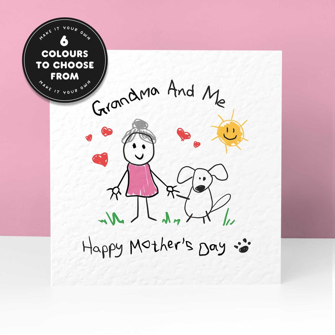 Dog Nan and Me Mothers Day Card From Dog, Dog Grandma Mothers Day Card ...