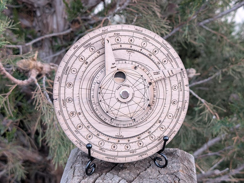 Lunar Volvelle - Functional Historical Astronomical Instrument - Etsy
