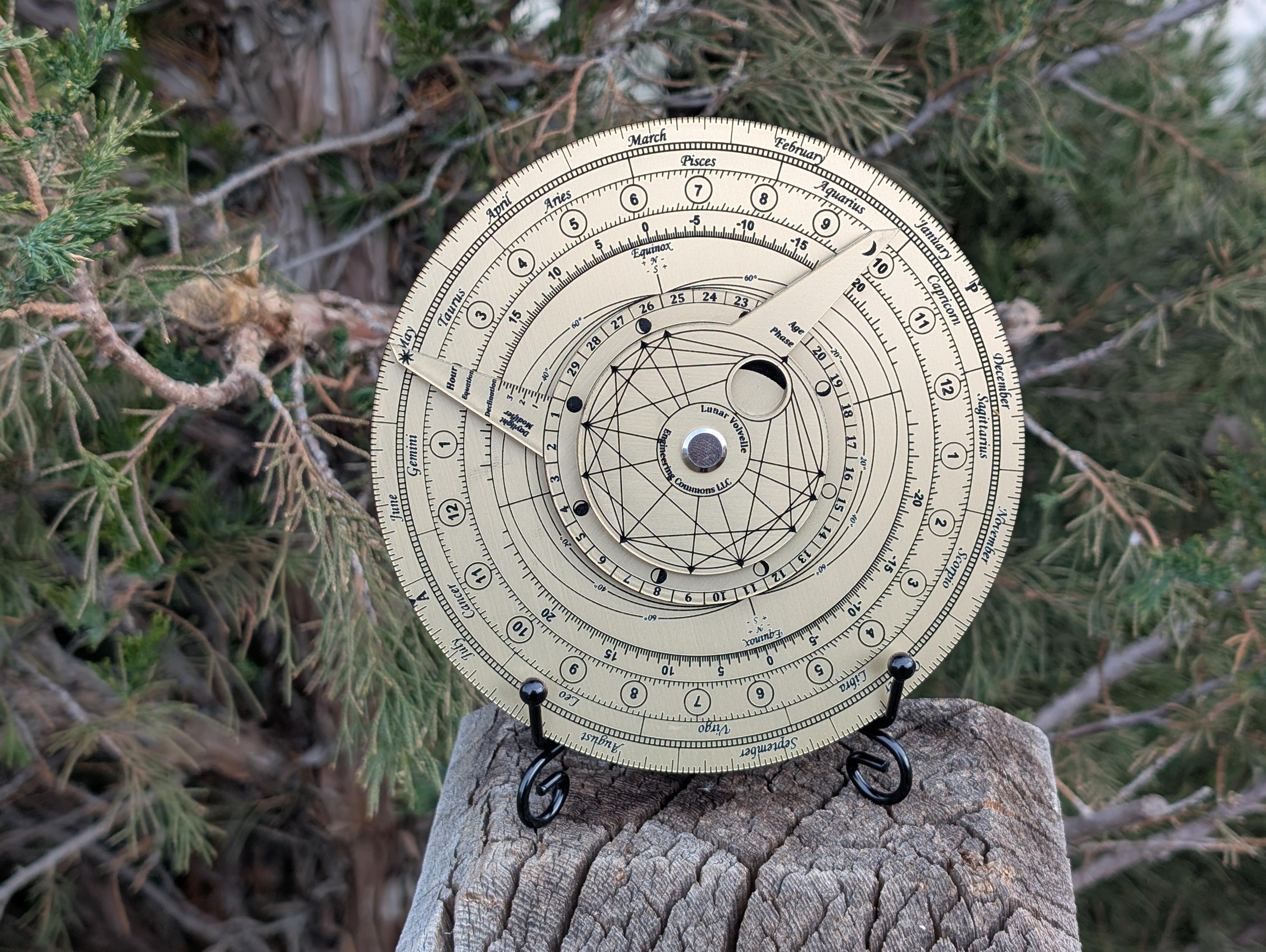 Lunar Volvelle - Functional Historical Astronomical Instrument - Etsy