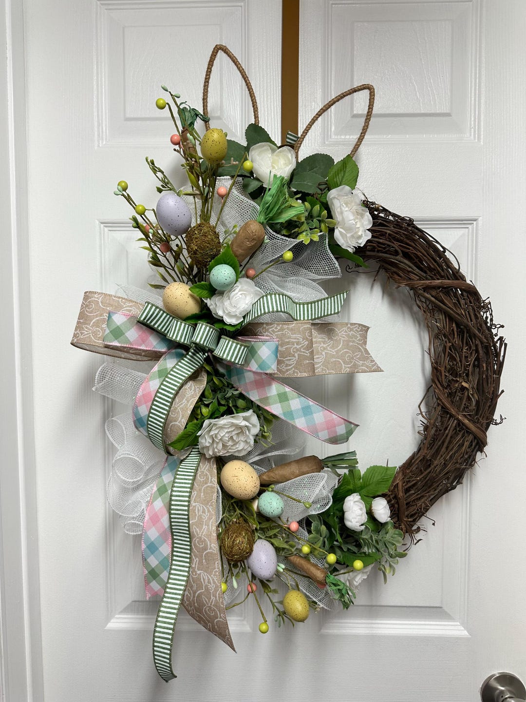 Easter Bunny Grapevine Wreath: Spring Decor - Etsy