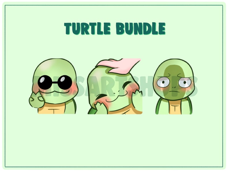 Turtle Emotes Pack twitch Discord Youtube Stream Emotes - Etsy Israel