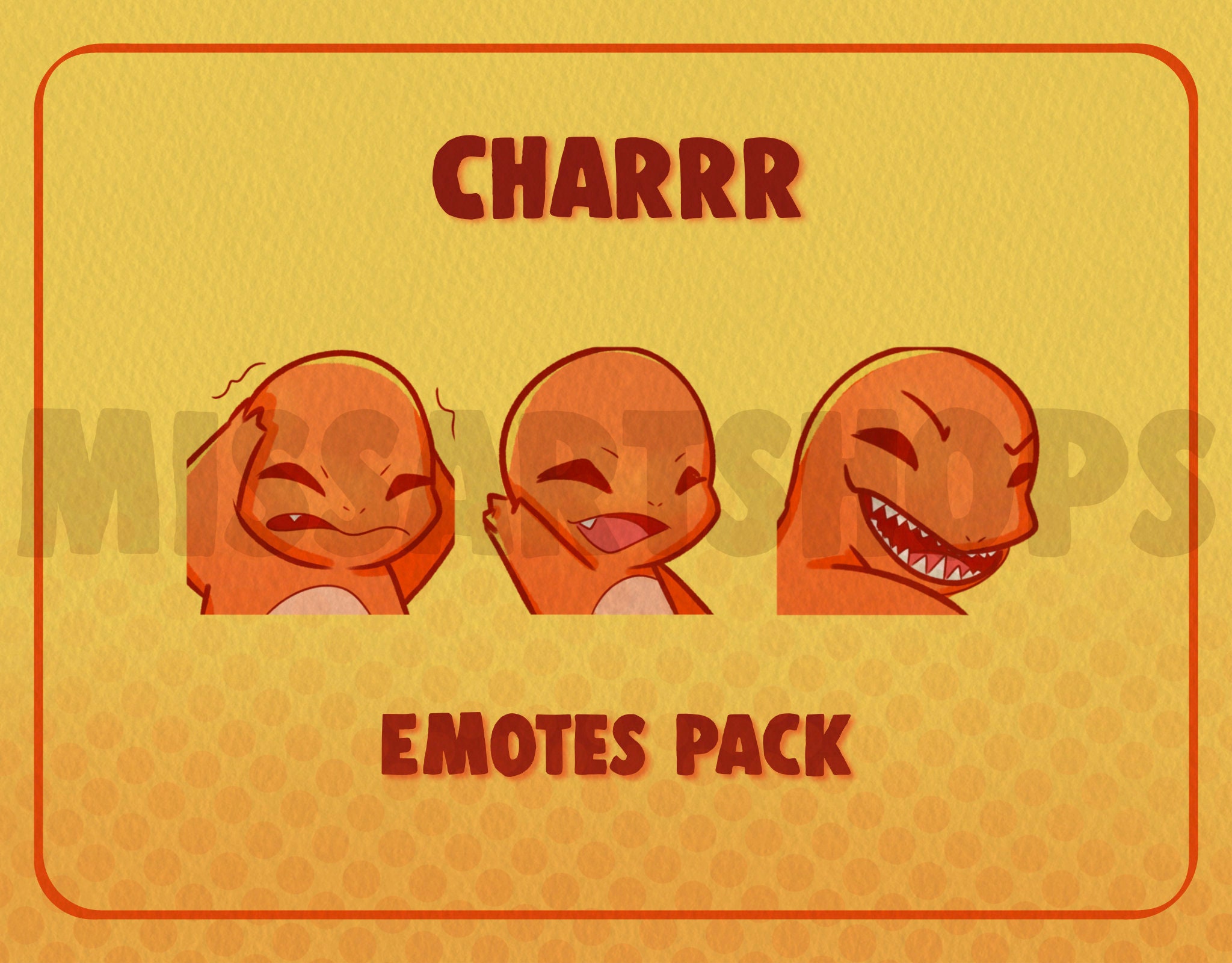 Charmander Emotes Pack twitch Discord Youtube Stream - Etsy