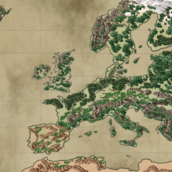 Map of Europe 1980 - Etsy