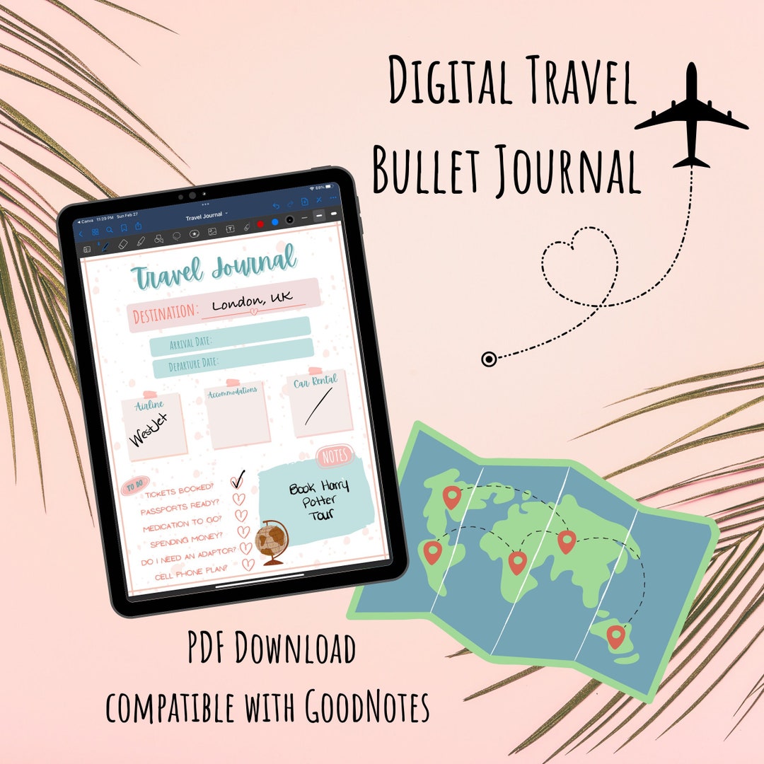 Digital travel journal template - tastewholesale