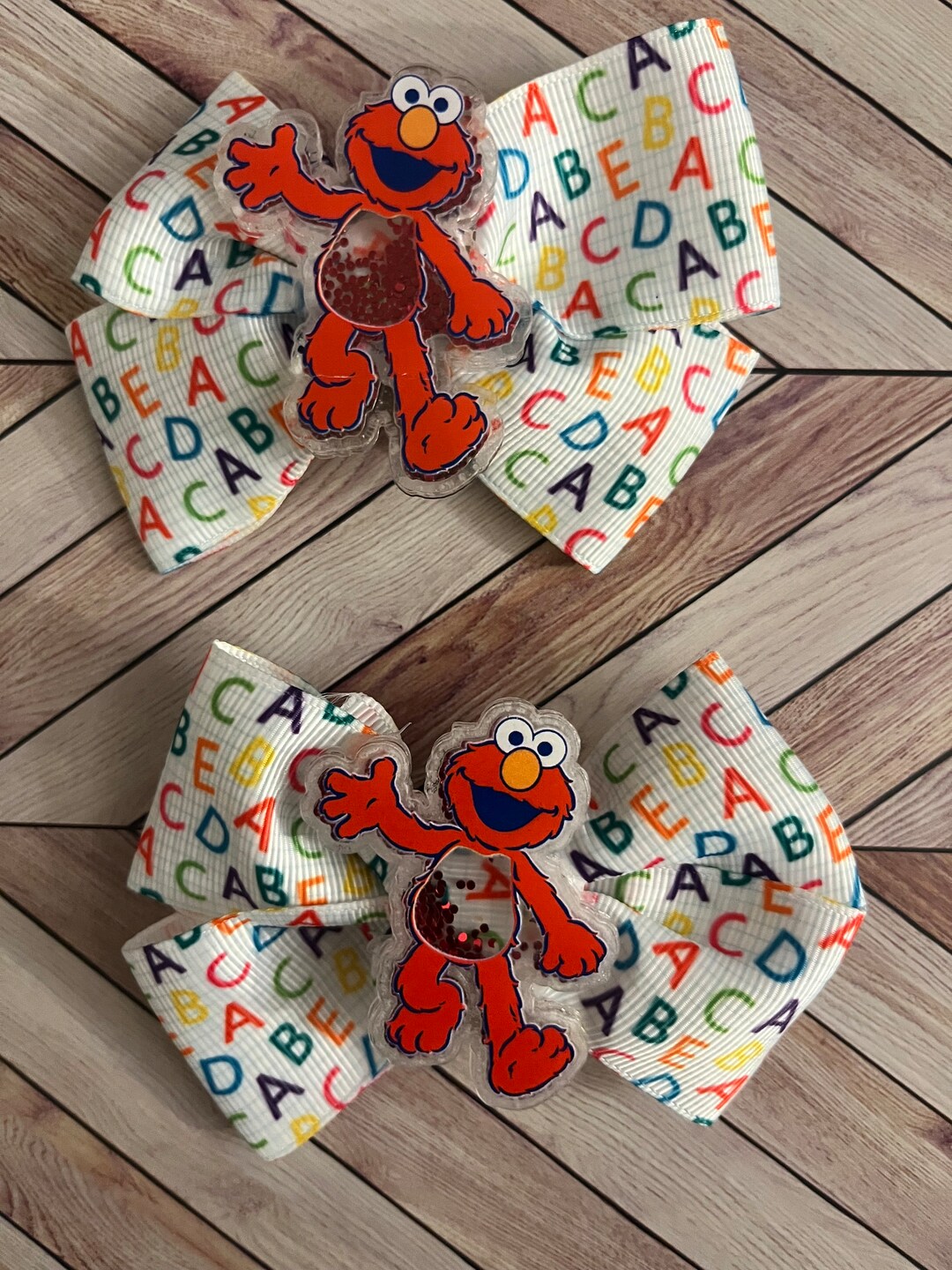 Elmo Alphabet Pigtail Bows - Etsy