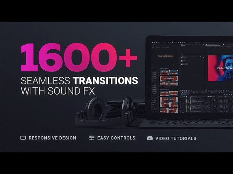 1600 Best Pack After Effect and Premiere Pro Transitions, FX Presets Bundle Premiere Pro ...