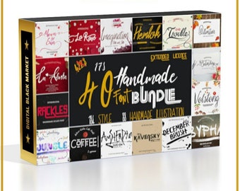 Crafting Handwritten Fonts Font Bundle Branding Fonts - Etsy