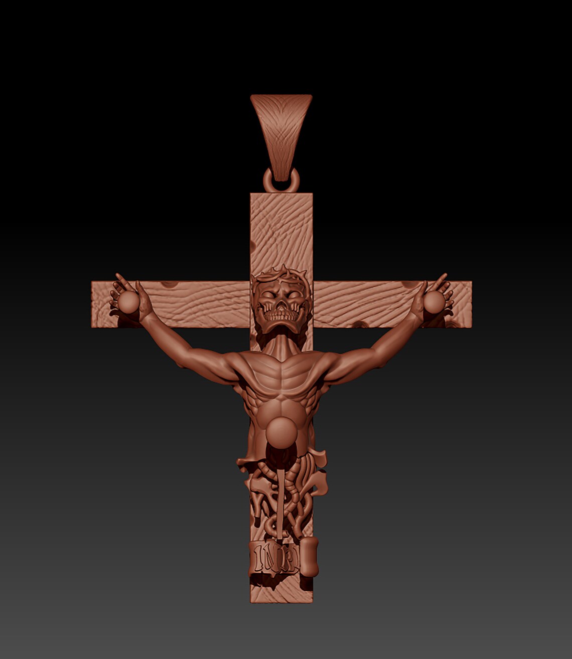 Jesus Skeleton 925 Starling/silver Skull Gothic Pendant Jesus Skeleton ...